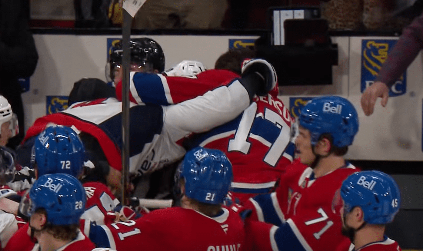MUST SEE: Canadiens Anderson Fights Wilson On Capitals Bench